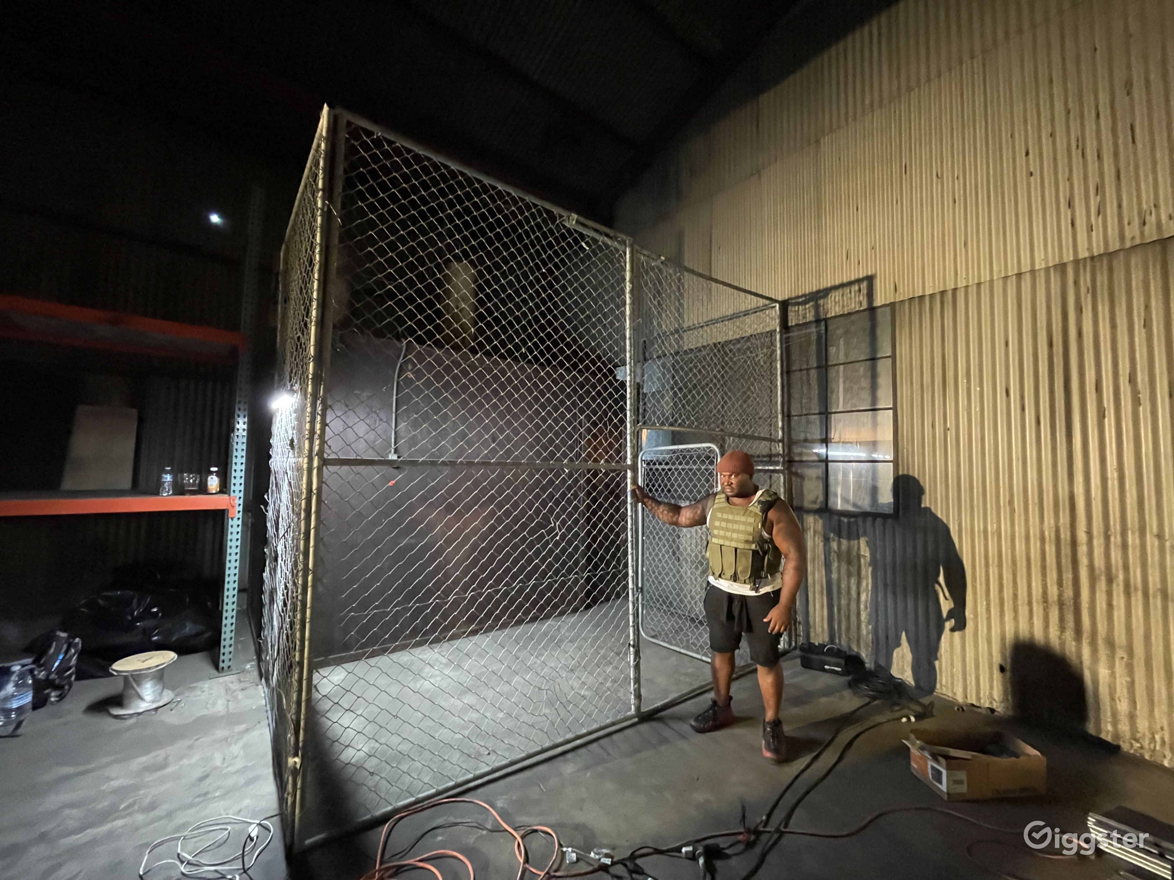 Chain Link Cage Set | Rent this location on Giggster