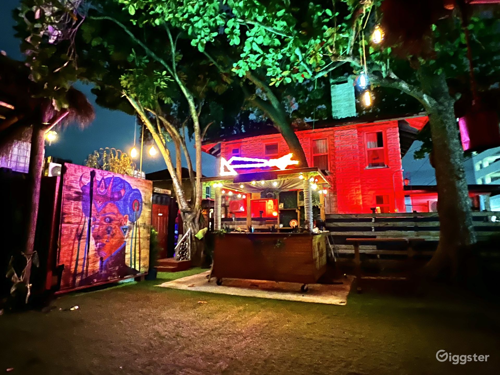 Beautiful chic Bohio Tiki event space | Rent this location on Giggster
