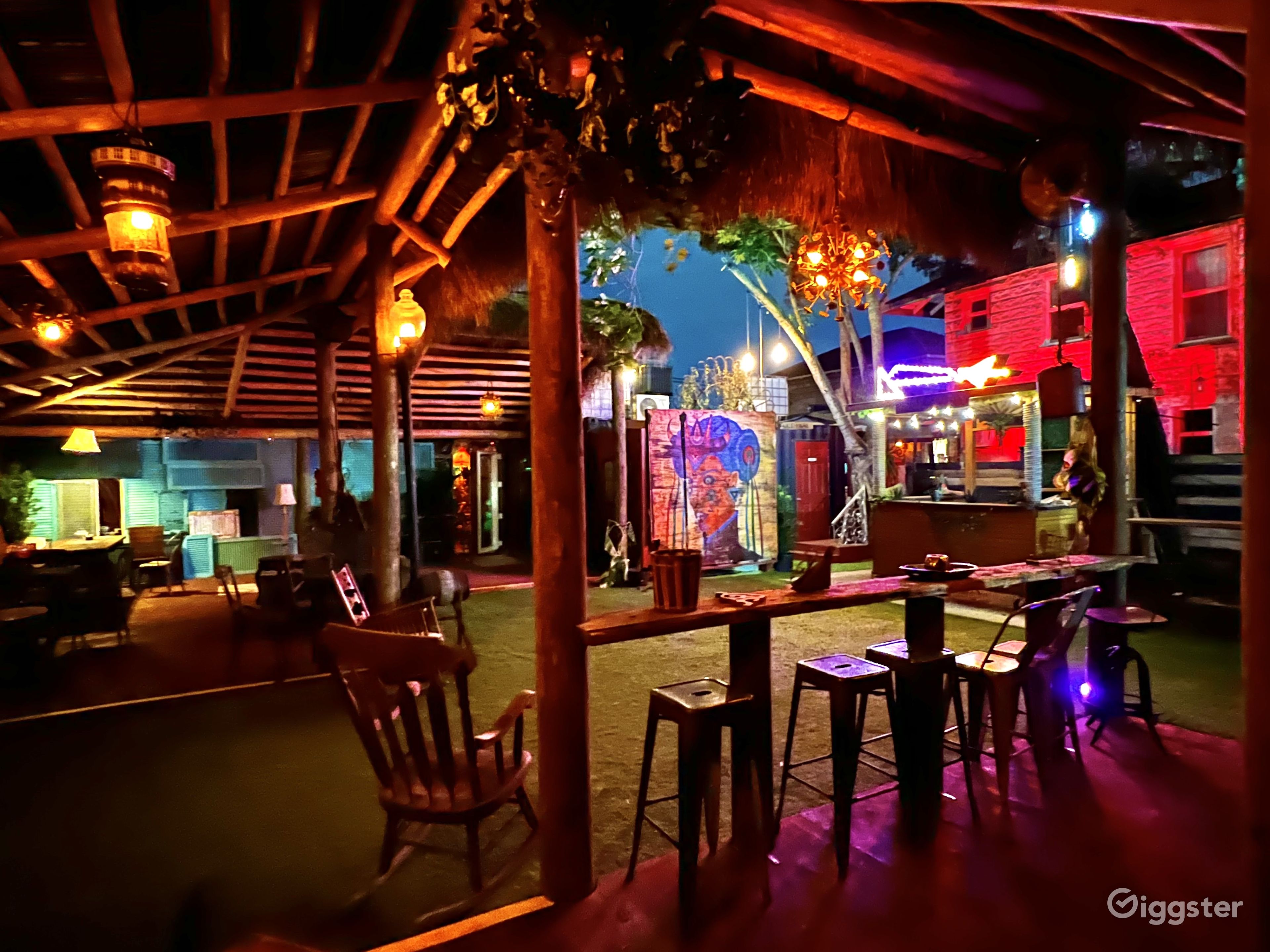 Beautiful chic Bohio Tiki event space | Rent this location on Giggster