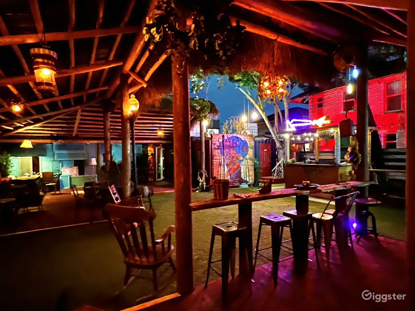 Beautiful chic Bohio Tiki event space | Rent this location on Giggster