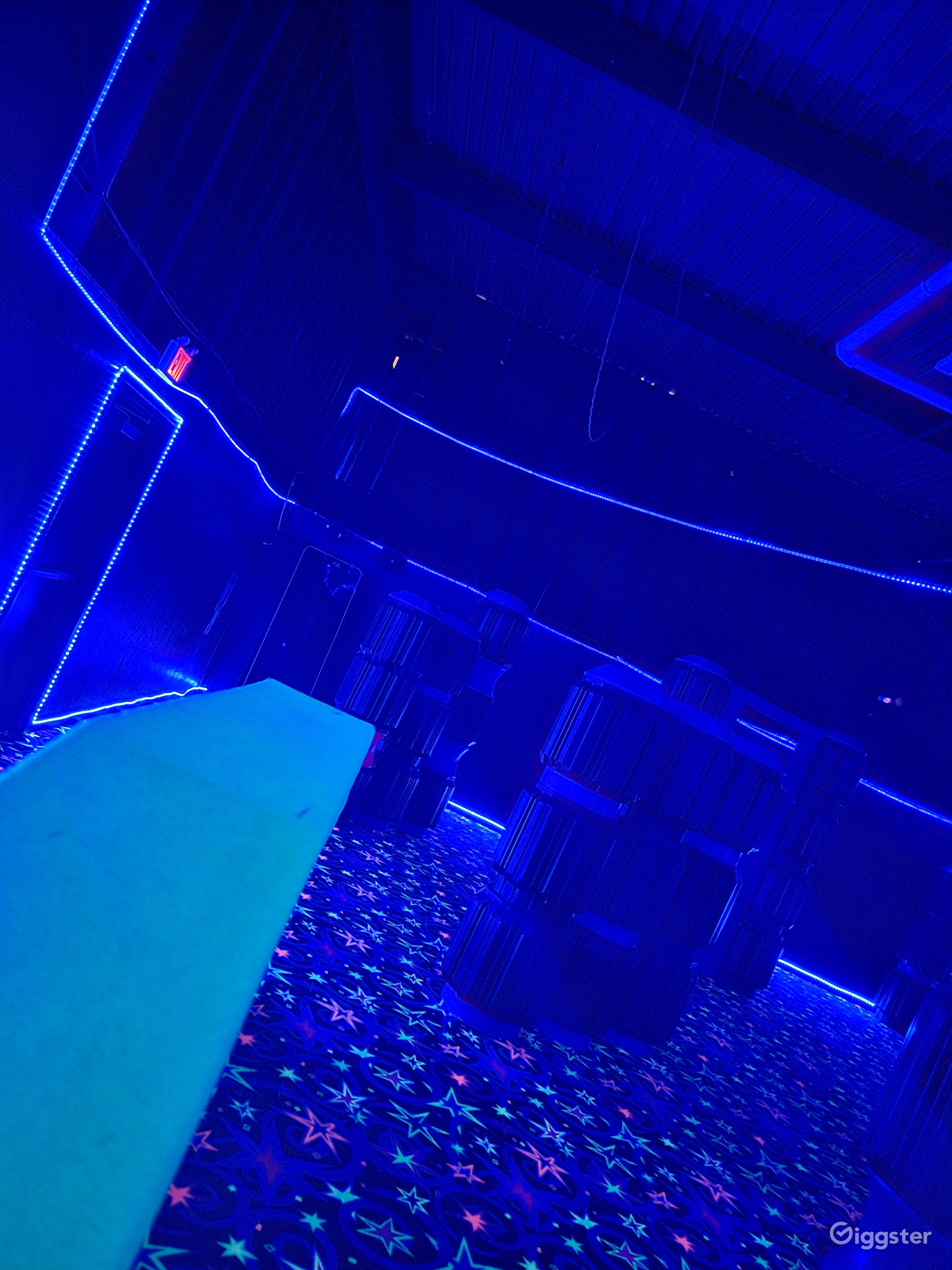 Glow-in-the-dark Laser Tag Arena | Rent this location on Giggster