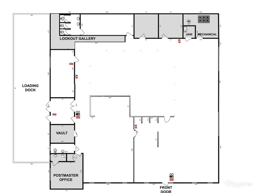 Handsome Mid-Century Post Office - creative space | Rent this location ...