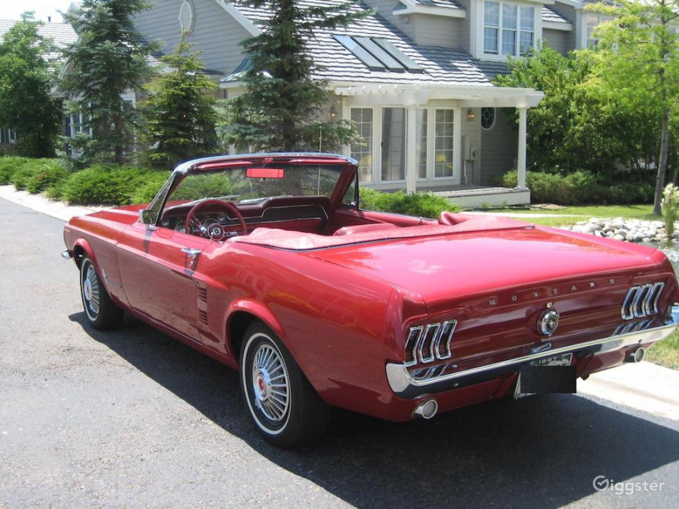 #76,019 Classic 1967 Red Mustang Convertible | Rent this location on ...