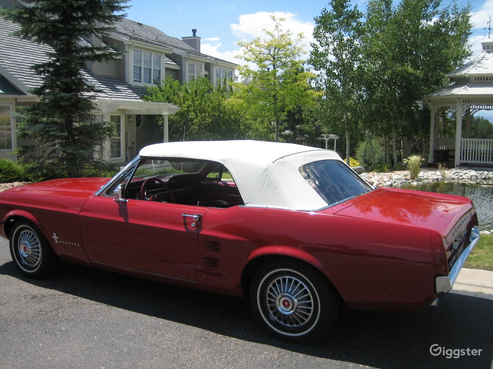 #76,019 Classic 1967 Red Mustang Convertible | Rent this location on ...