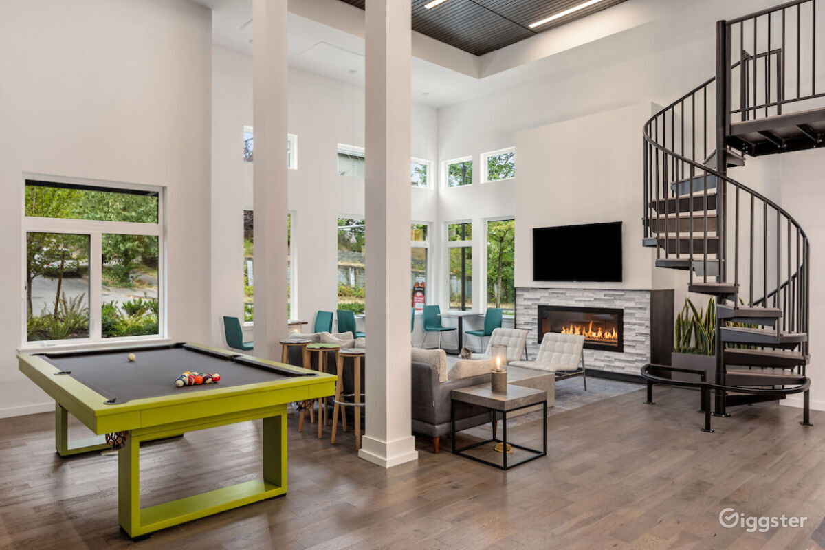 Two-Story Club Room in Columbia City | Rent this location on Giggster