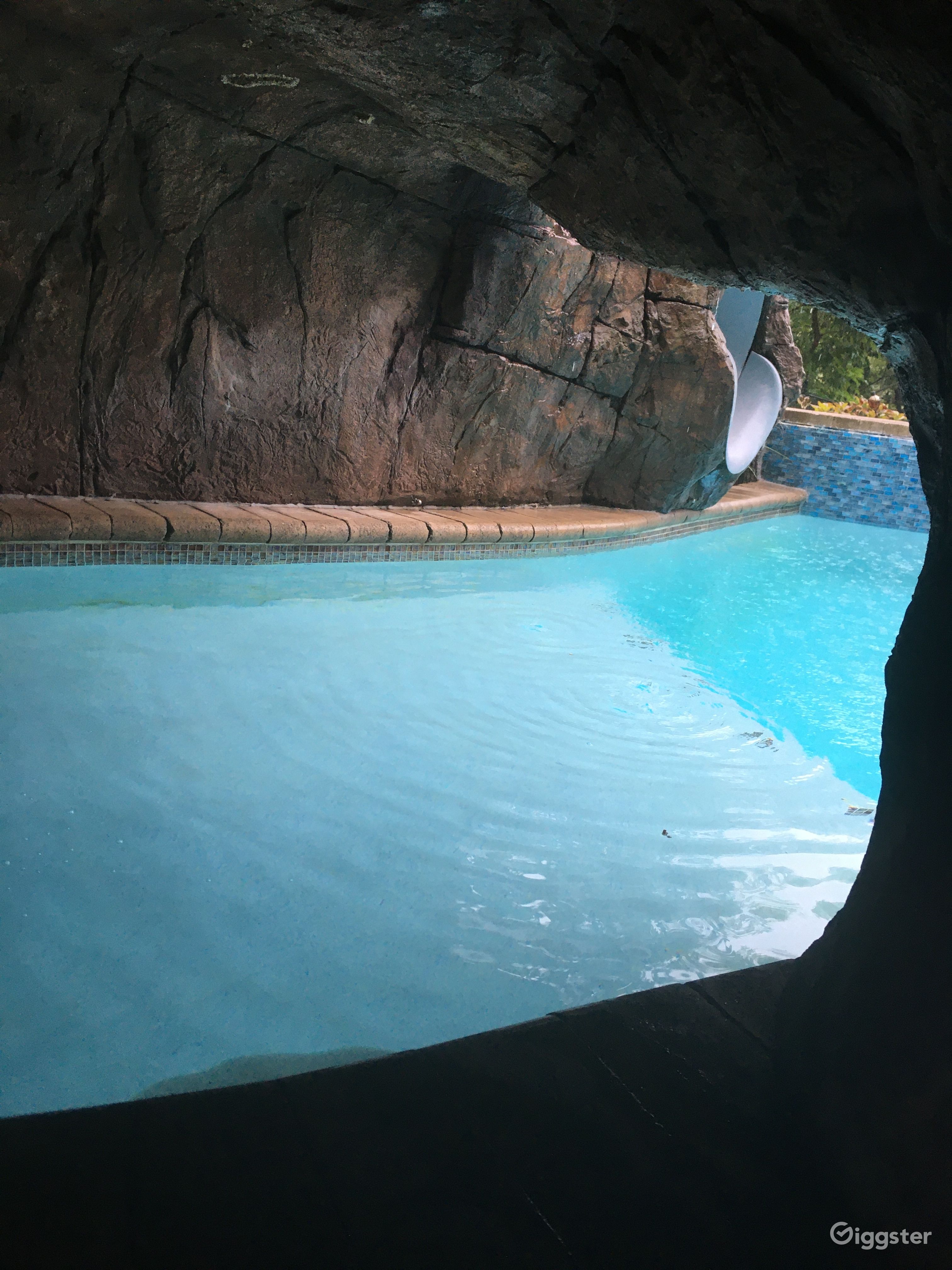 Mansion Cave Salt Pool Grotto Exotic Waterfall | Rent this location on ...
