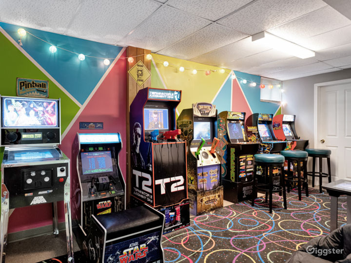 Retro Arcade Themed House | Rent this location on Giggster