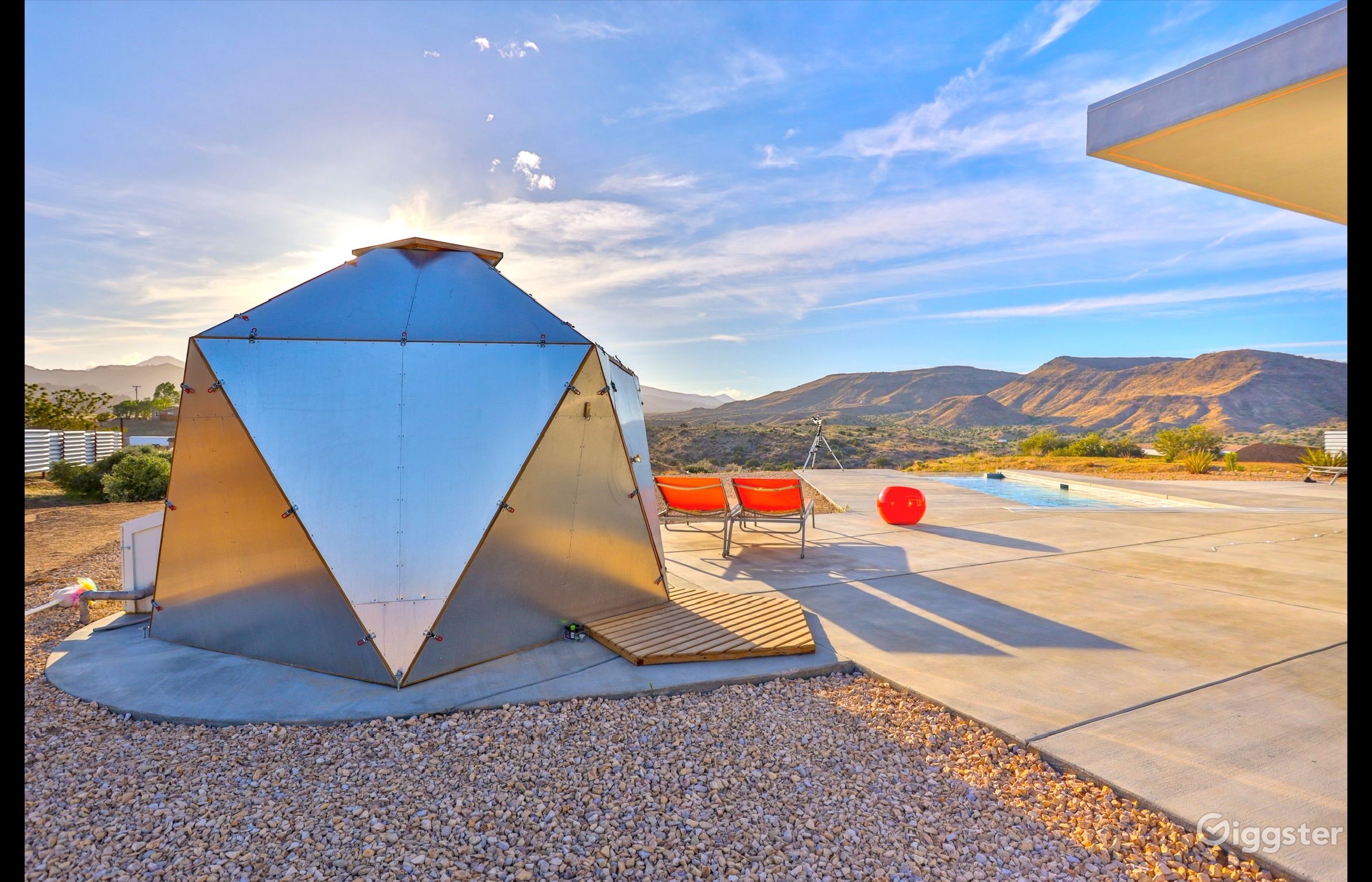 Stylish futuristic pool home | Rent this location on Giggster