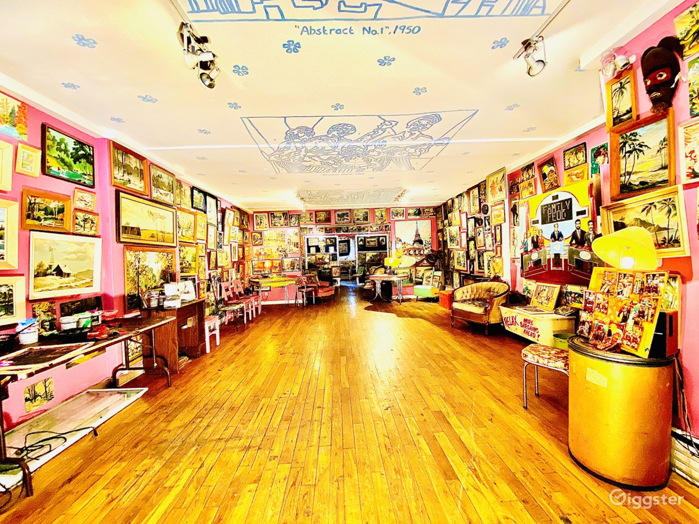 Mid Century Art Filled Pink Storefront Space | Rent this location on ...