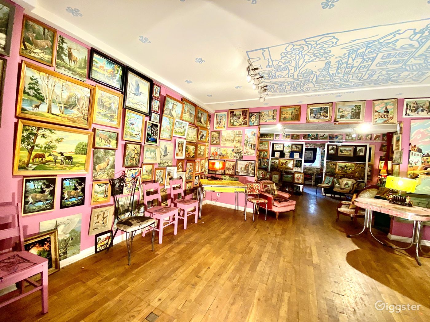 Mid Century Art Filled Pink Storefront Space | Rent this location on ...