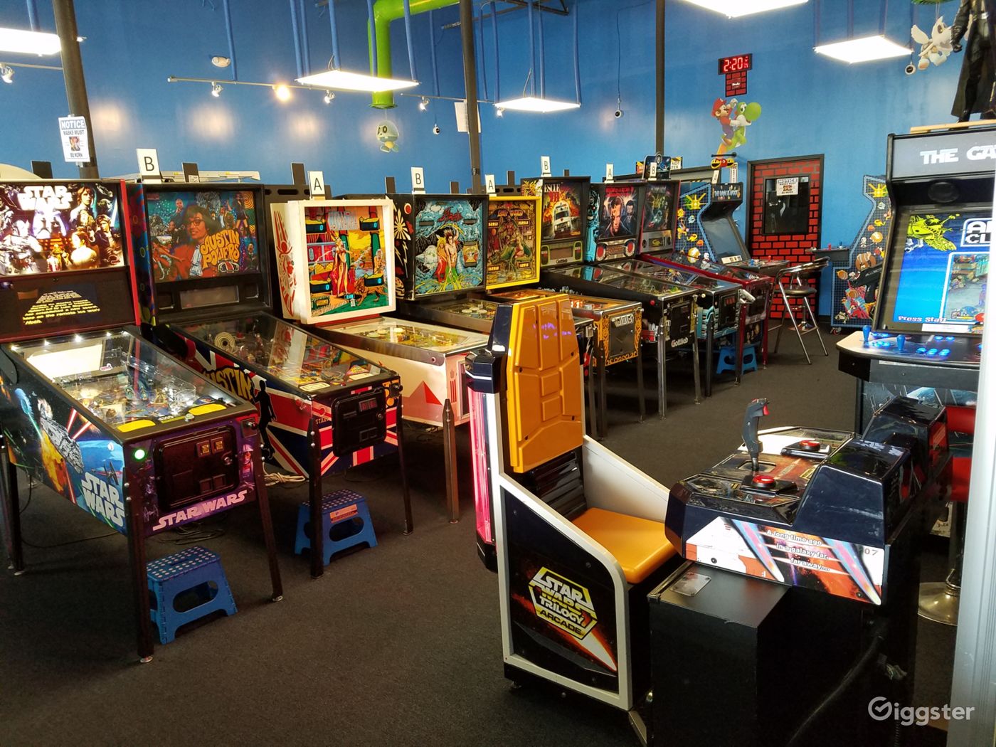 Colorful, Well-Lit Video Arcade with a Fun 1980s Retro Vibe | Rent this ...