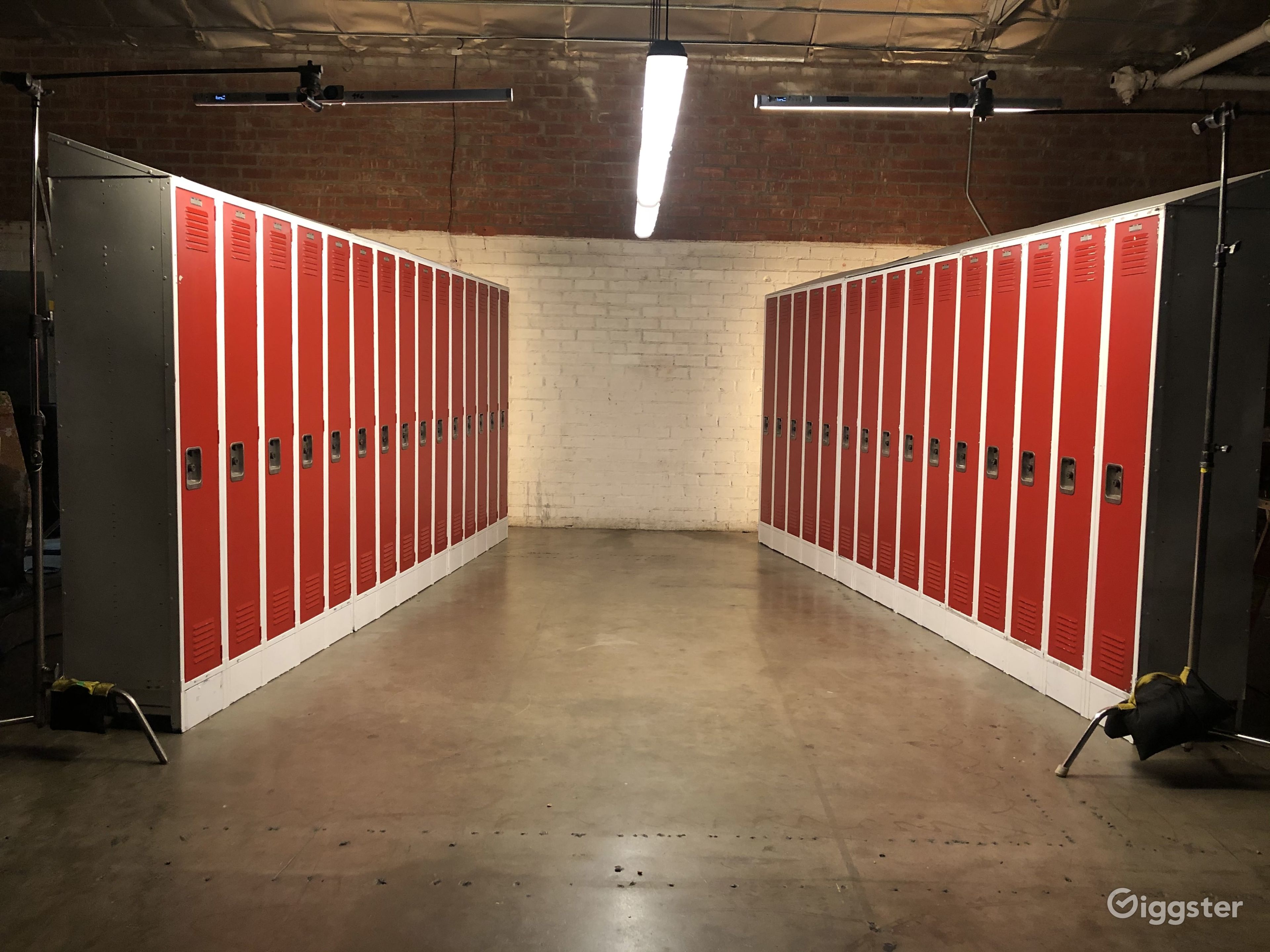 Locker-Room Standing Set In LA Studio | Rent this location on Giggster