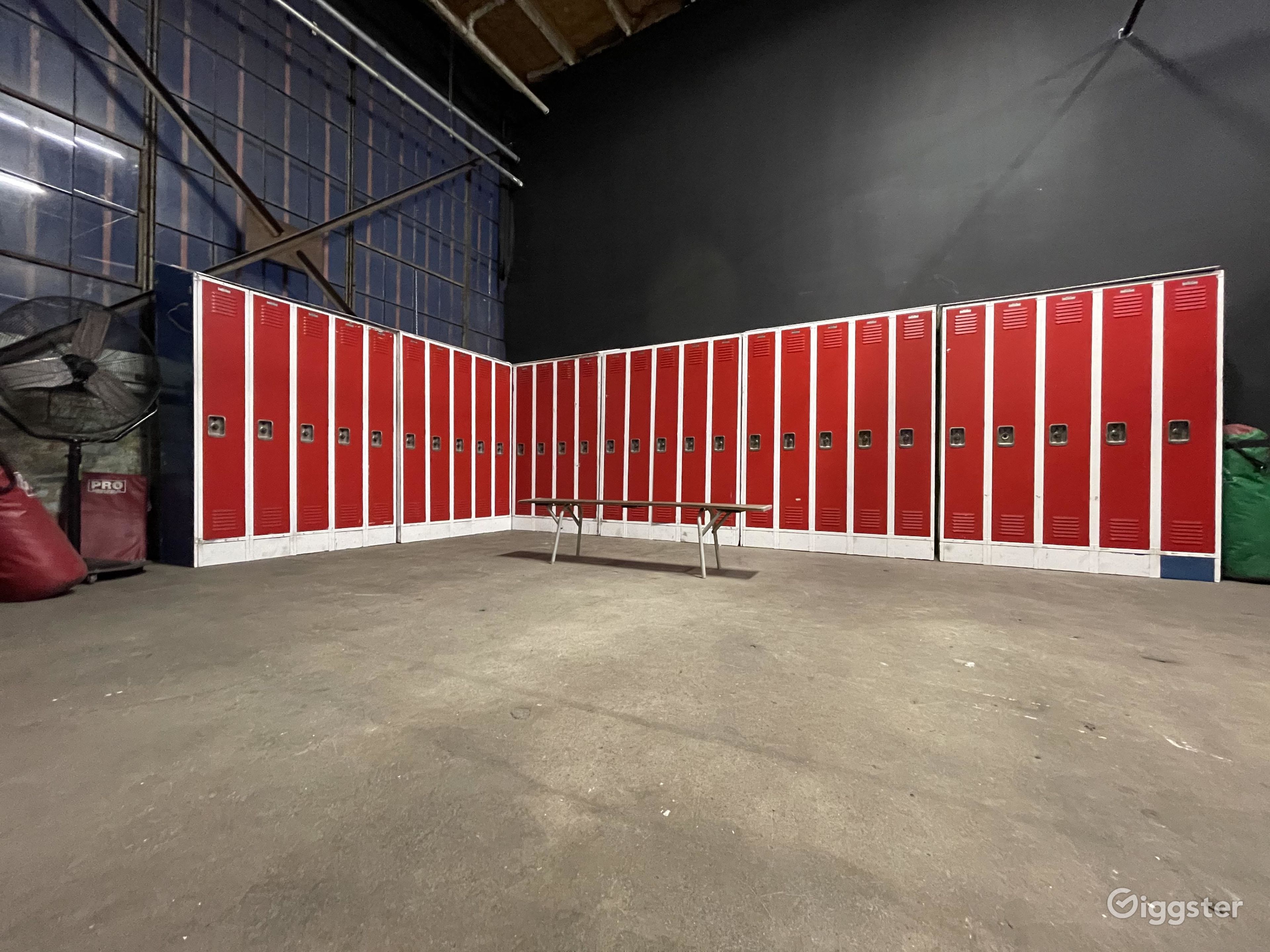 Locker-Room Standing Set In LA Studio | Rent this location on Giggster
