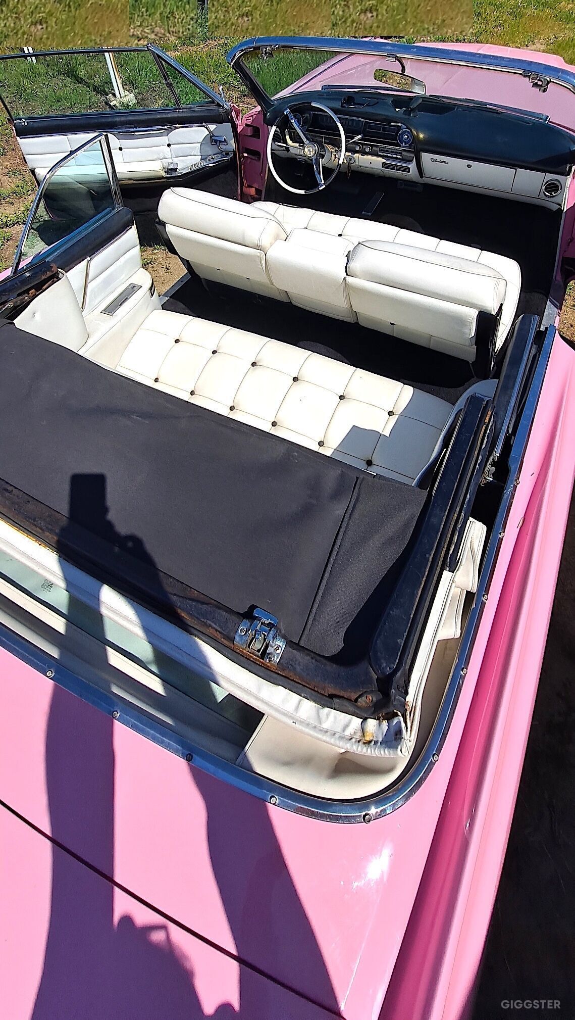 76,014 Classic Pink Convertible Cadillac | Rent this location on Giggster