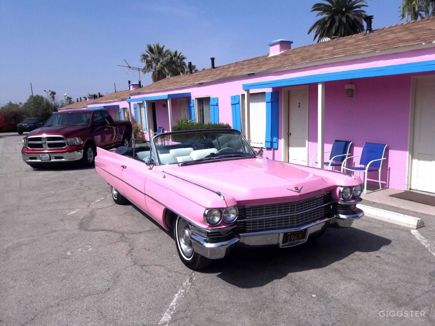 76,014 Classic Pink Convertible Cadillac | Rent this location on Giggster