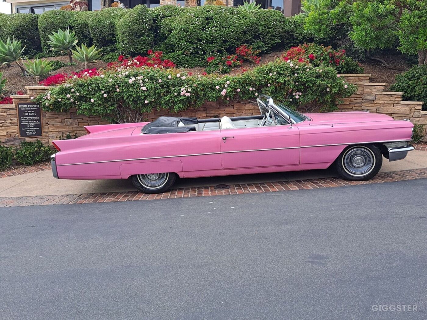 76,014 Classic Pink Convertible Cadillac | Rent this location on Giggster