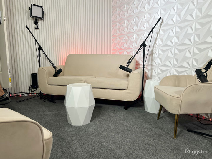 Modern Podcast Studio (Fully Equipped) | Rent this location on Giggster