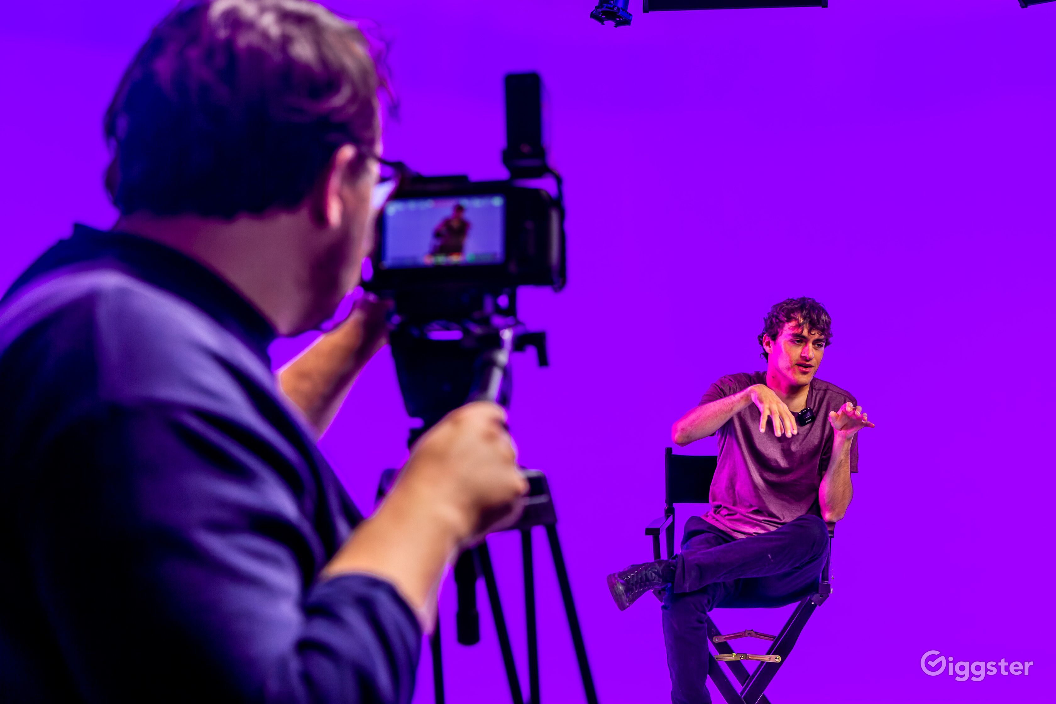 Studio with RGB LED lit Cyclorama Wall! | Rent this location on Giggster