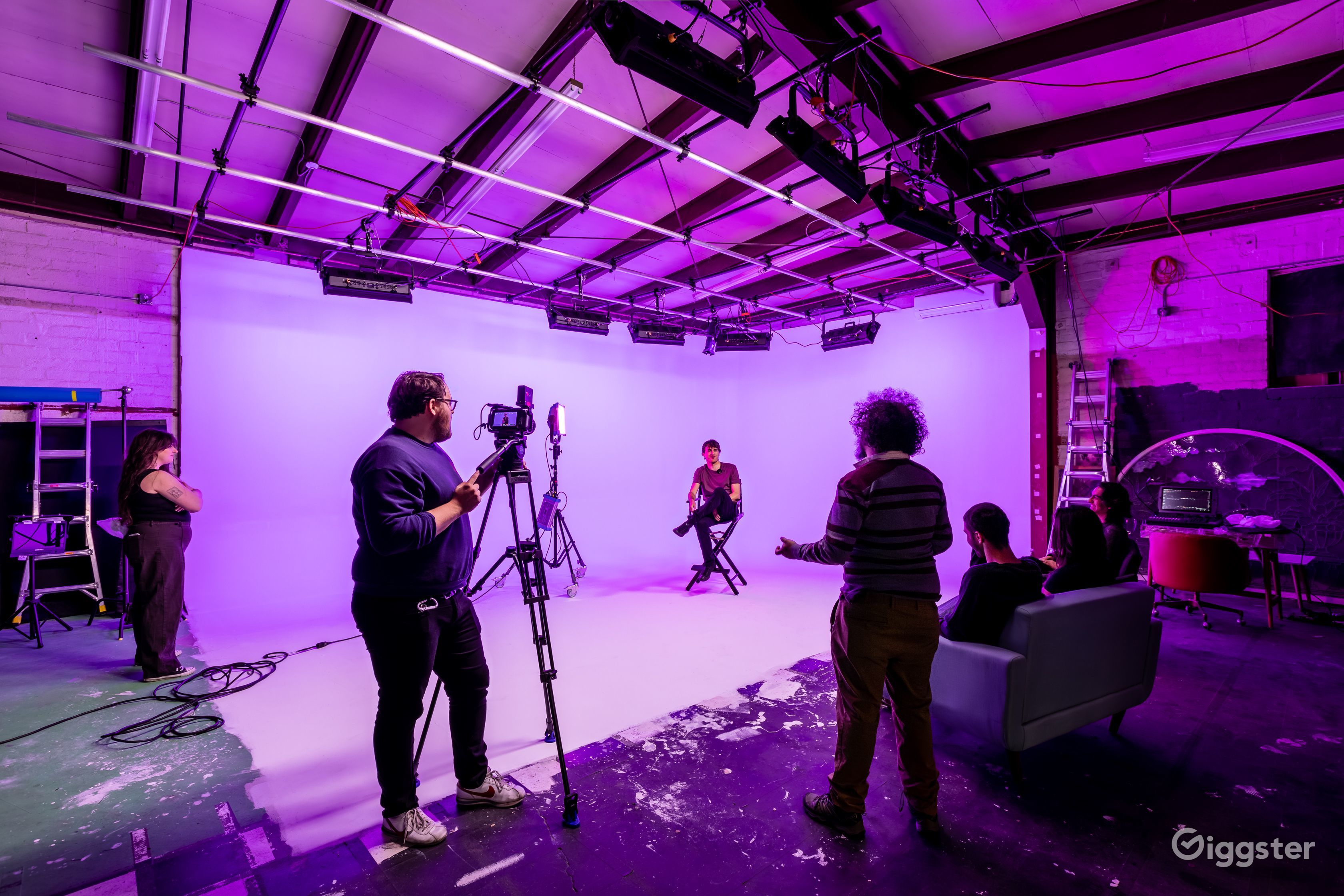 Studio with RGB LED lit Cyclorama Wall! | Rent this location on Giggster