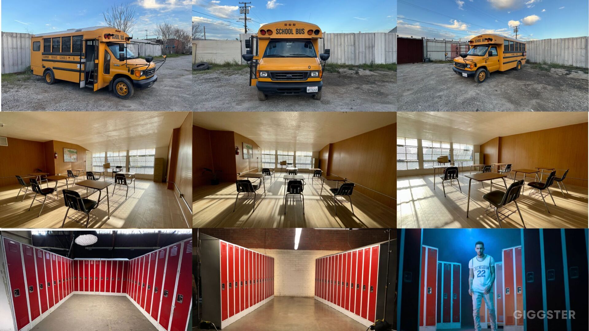 Back 2 School Package: School Bus + Classroom + Lockers | Rent this ...