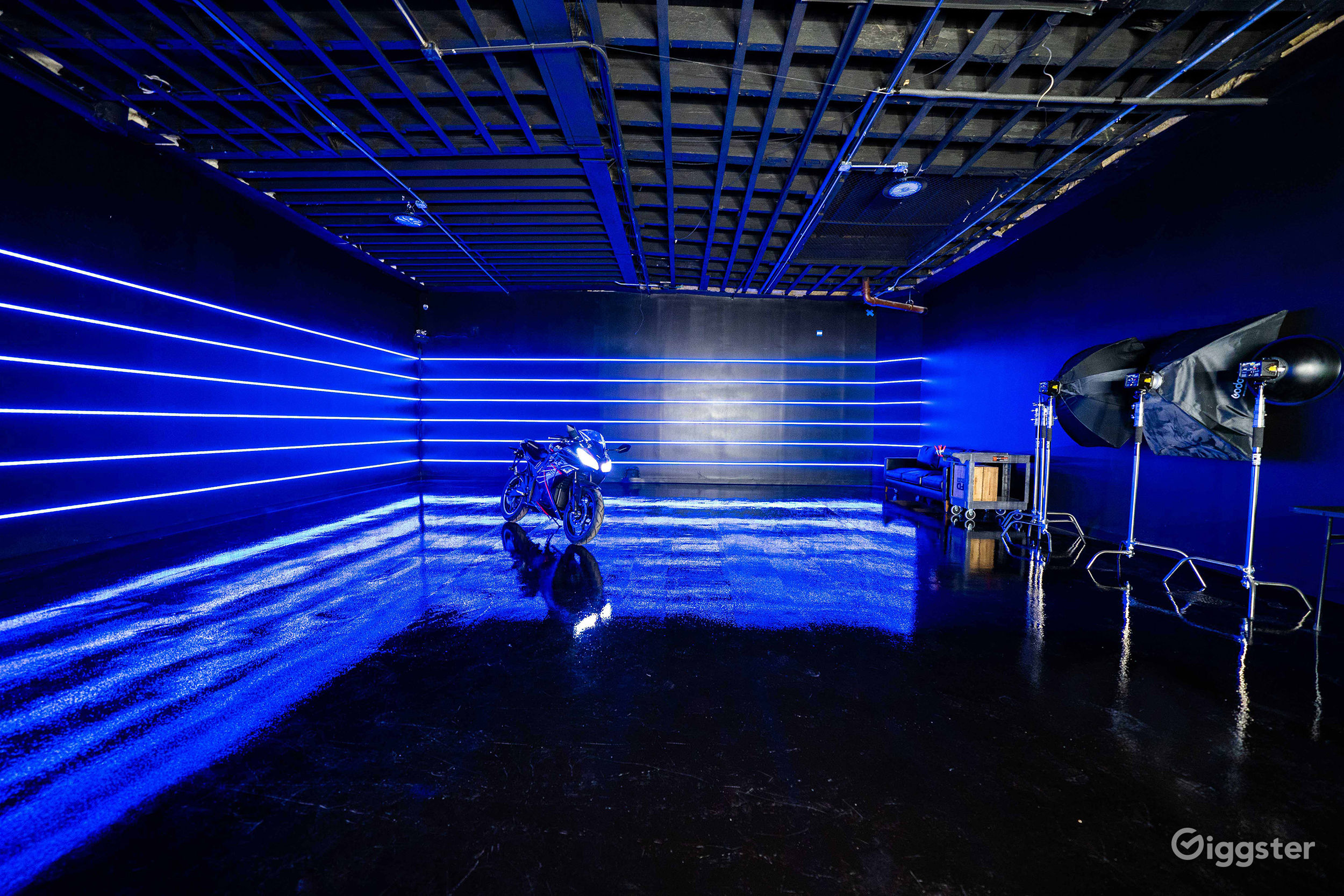 Studio with RGB Tunnel and Walls | Rent this location on Giggster