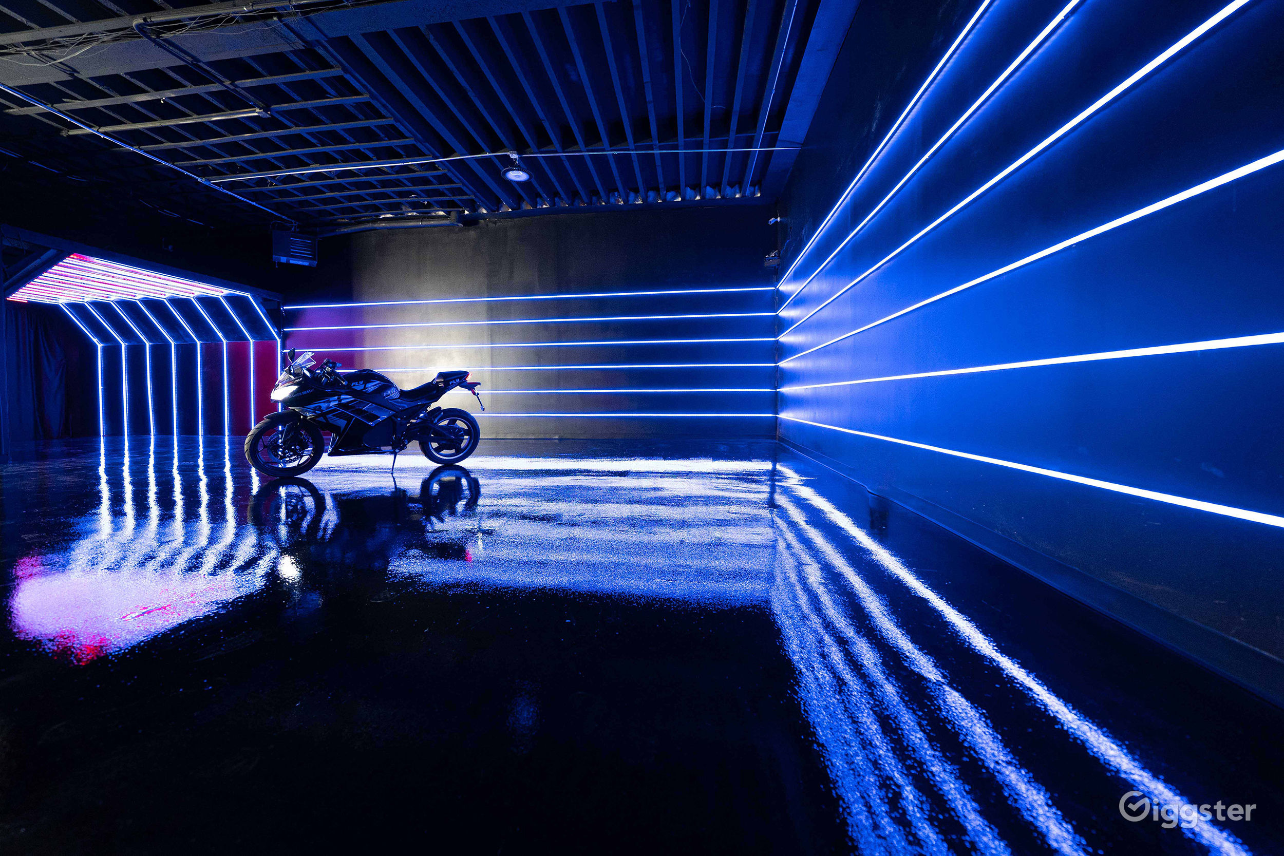 Studio with RGB Tunnel and Walls | Rent this location on Giggster