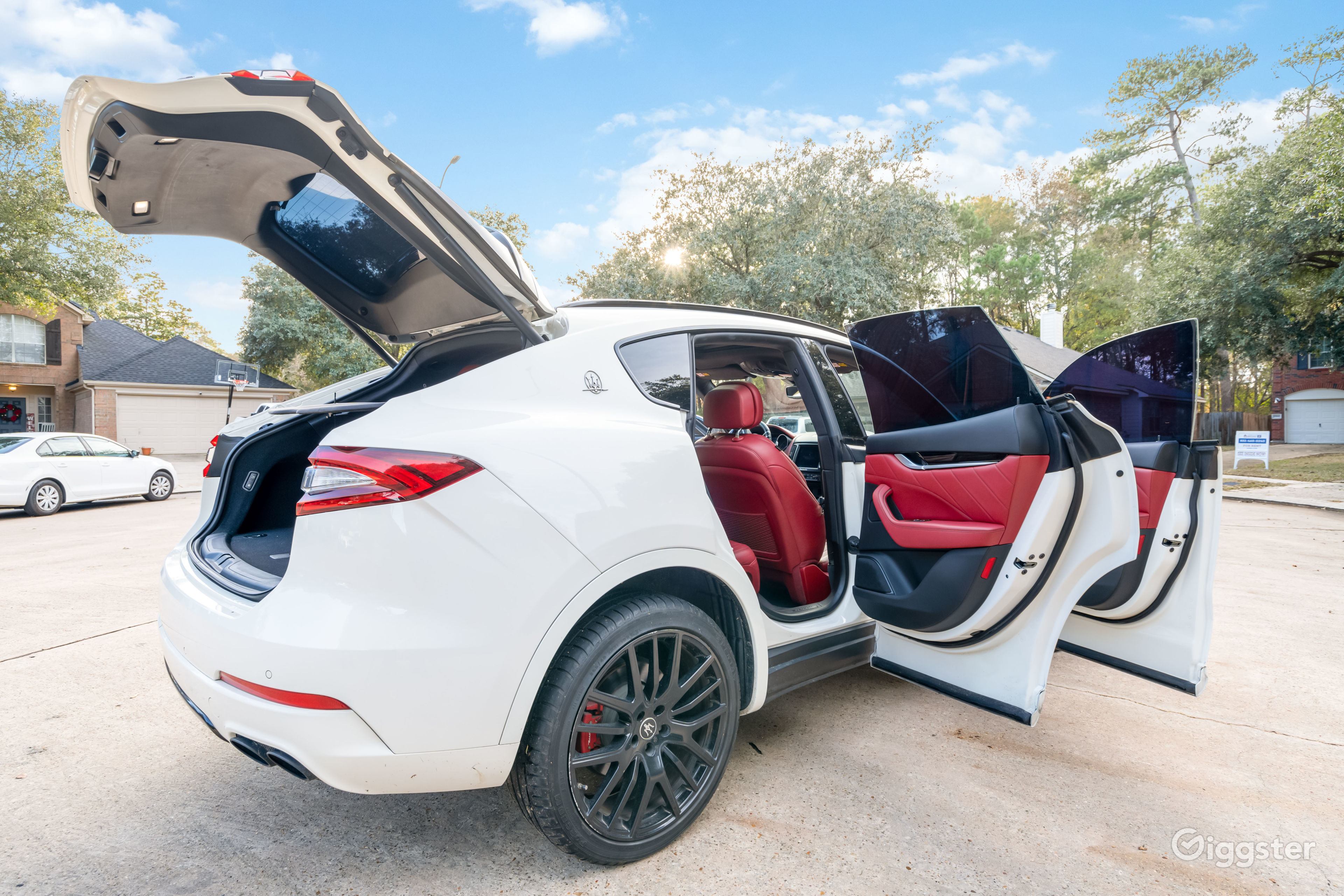 Luxury 2020 Maserati Levante White with Red seats! | Rent this location ...