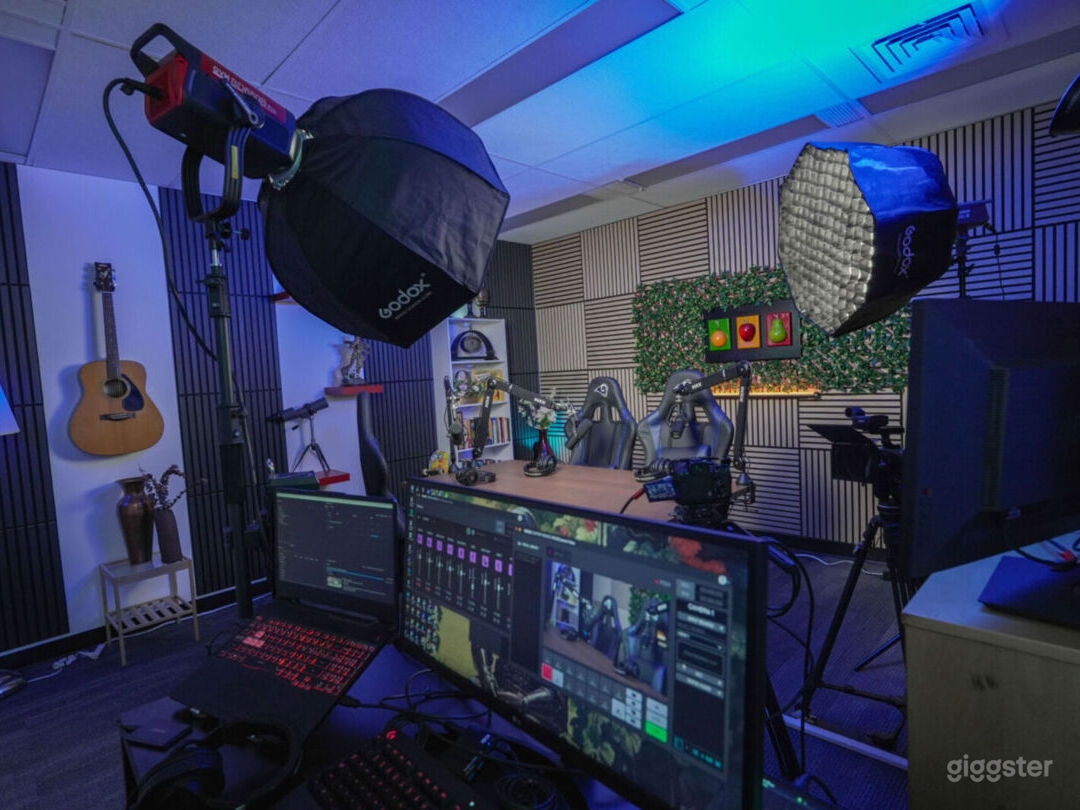 Hi-tech Podcast Production Studio | Rent this location on Giggster