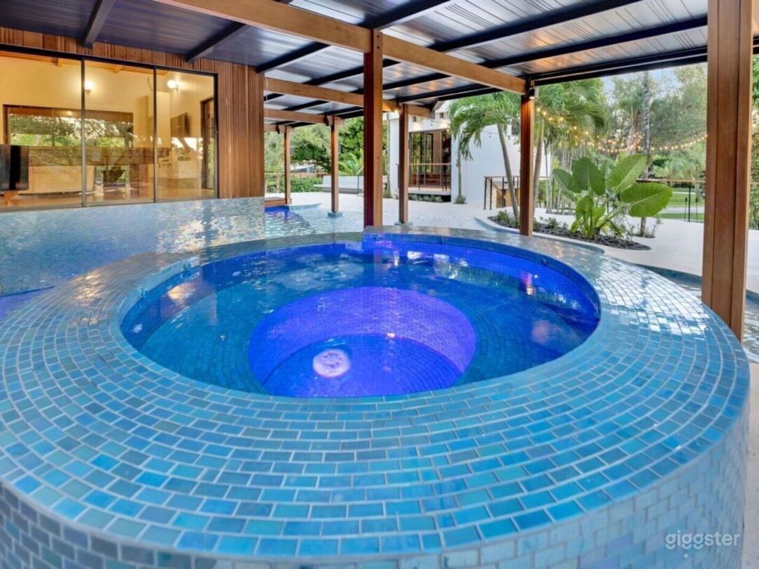 Elevated Pool Deck with Jacuzzi & Waterfall Views | Rent this location ...