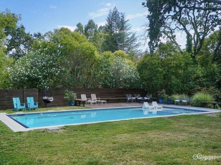 Inviting Rectangular Pool in A Modern NorCal Ranch House | Rent this ...