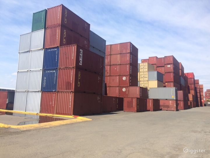 Massive Industrial Container Yard | Rent this location on Giggster