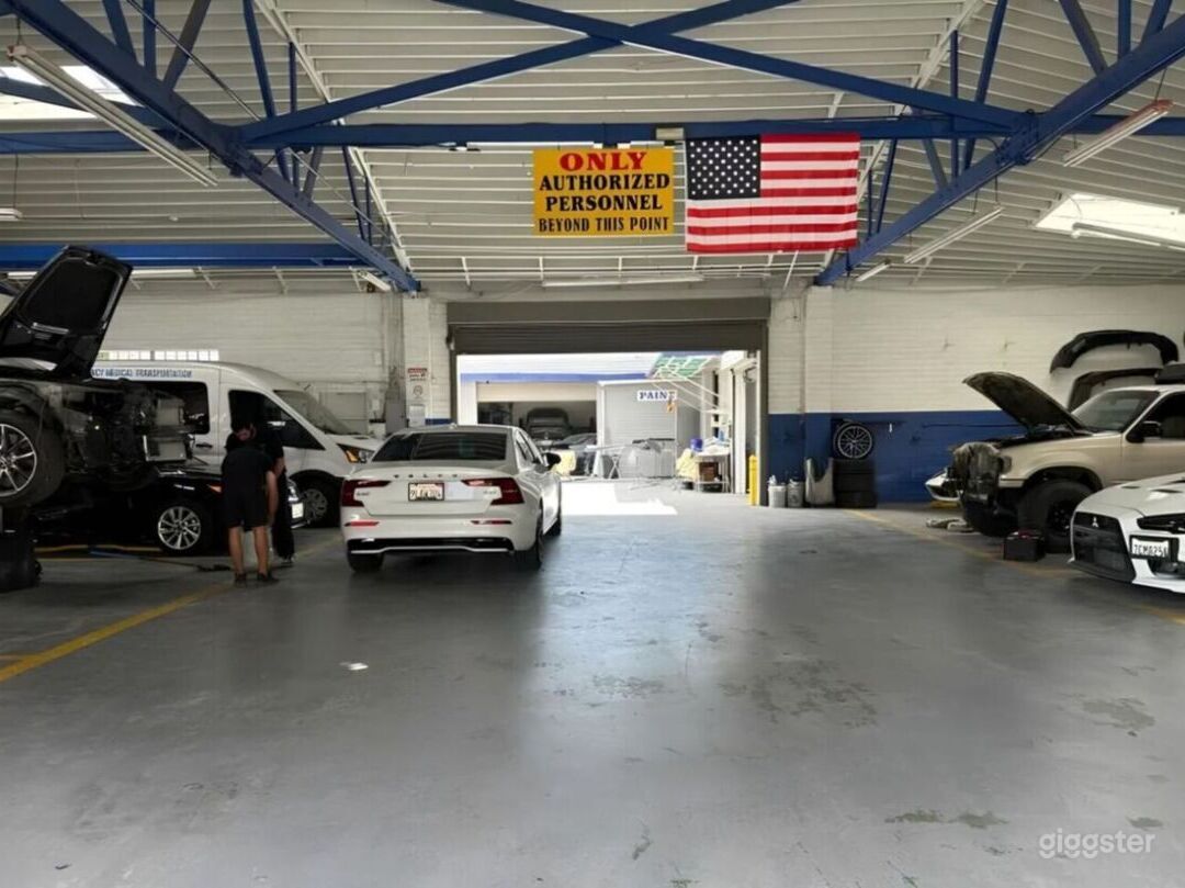 Interior of a Fully Functioning Body Shop | Rent this location on Giggster