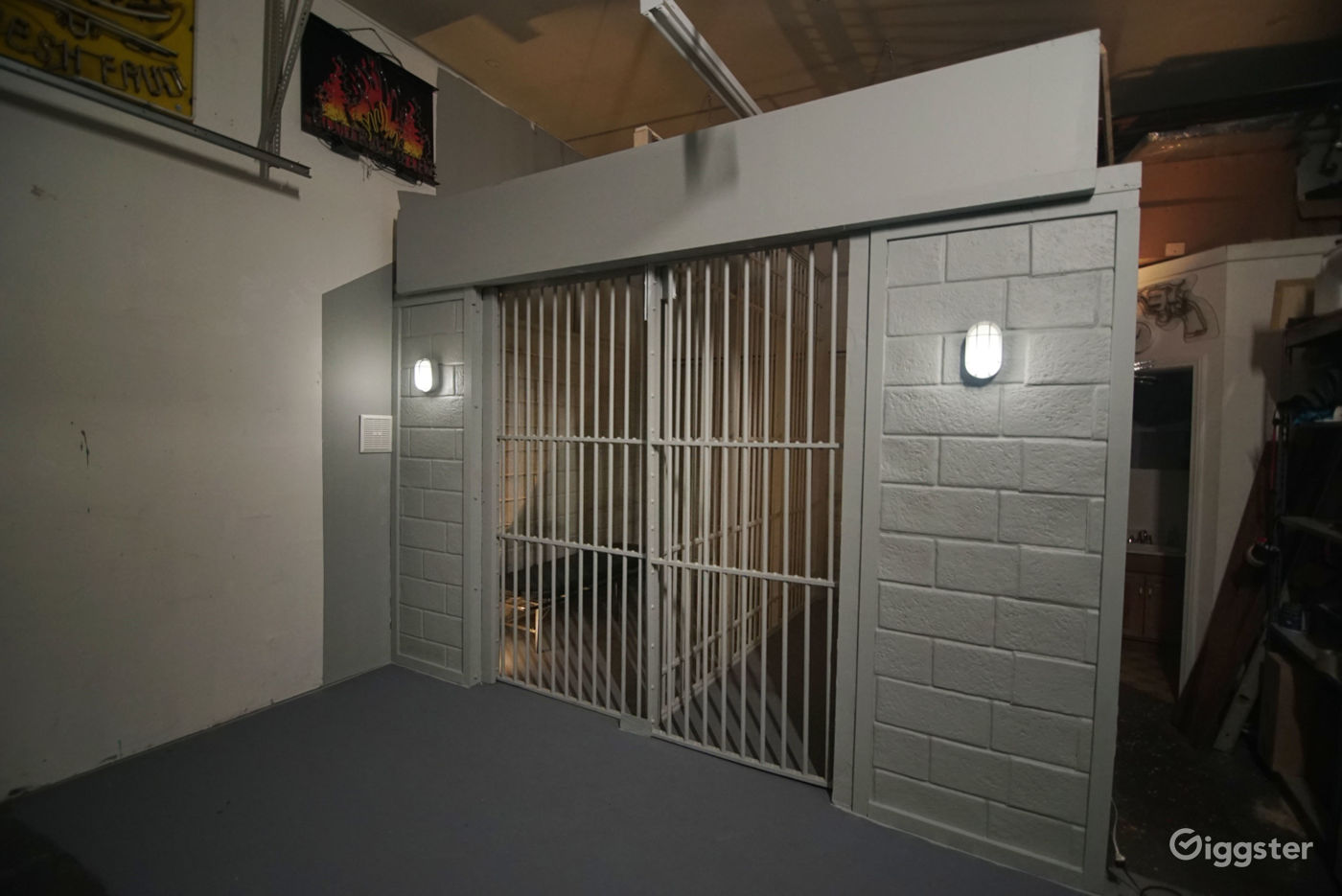 JAIL PRISON CELLS W/ BARS, PAYPHONE STANDING SET | Rent this location ...