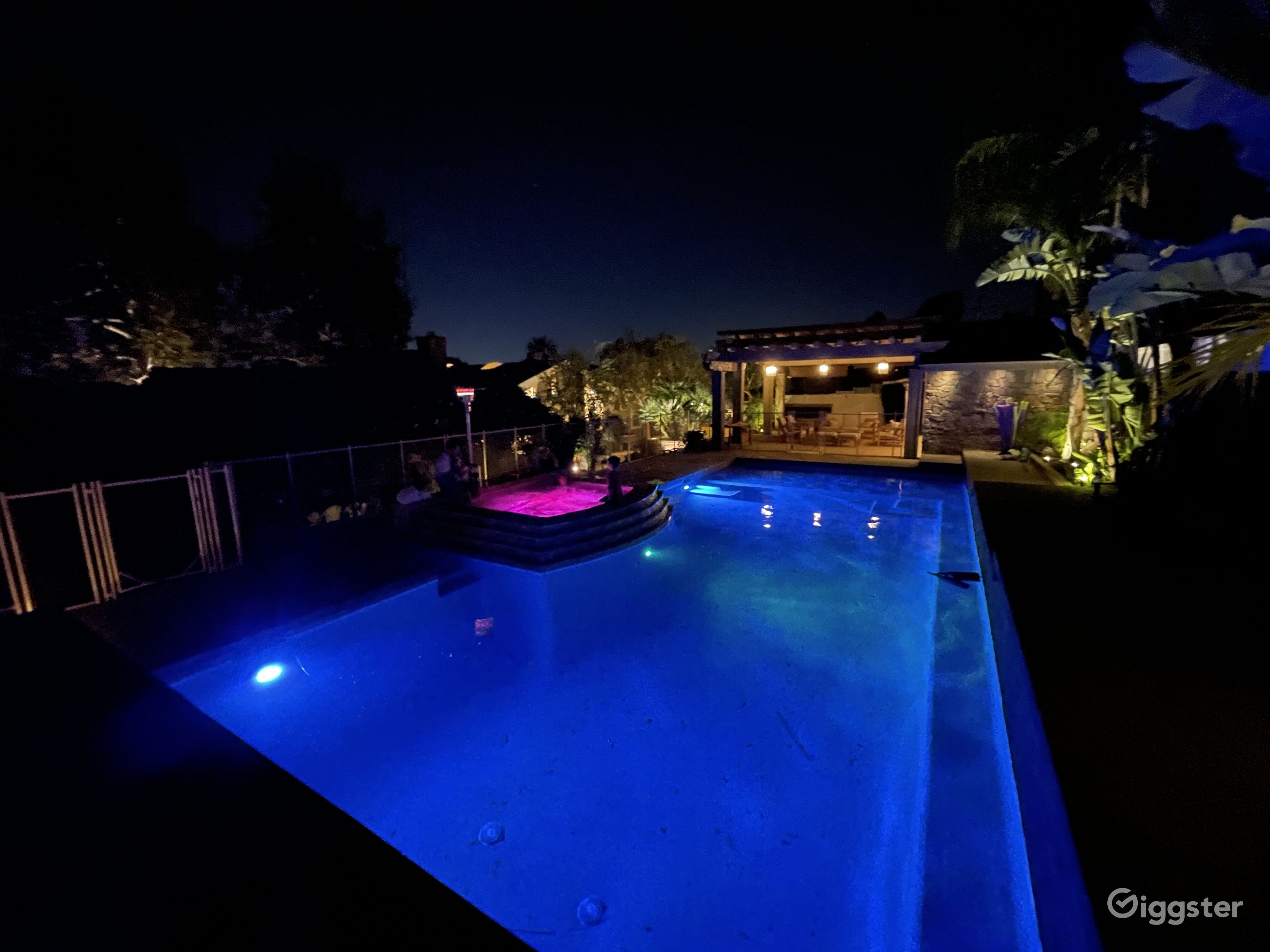 Lush Resort Style Backyard with Large Pool | Rent this location on Giggster