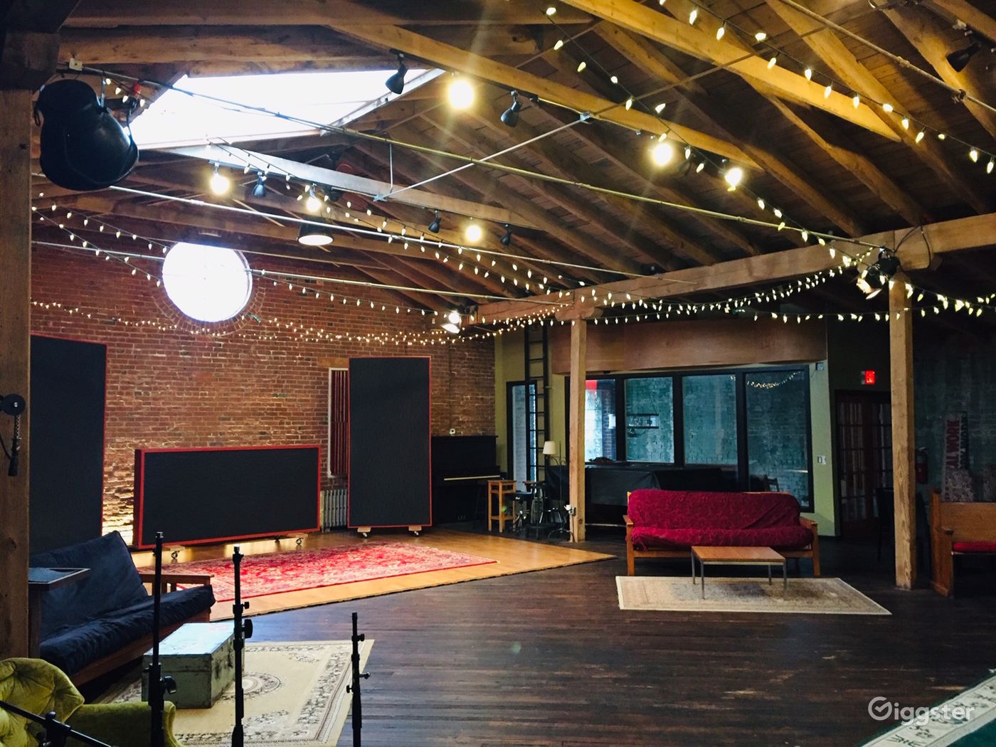 Rustic Studio with Natural Wood and Brick for Film | Rent this location ...