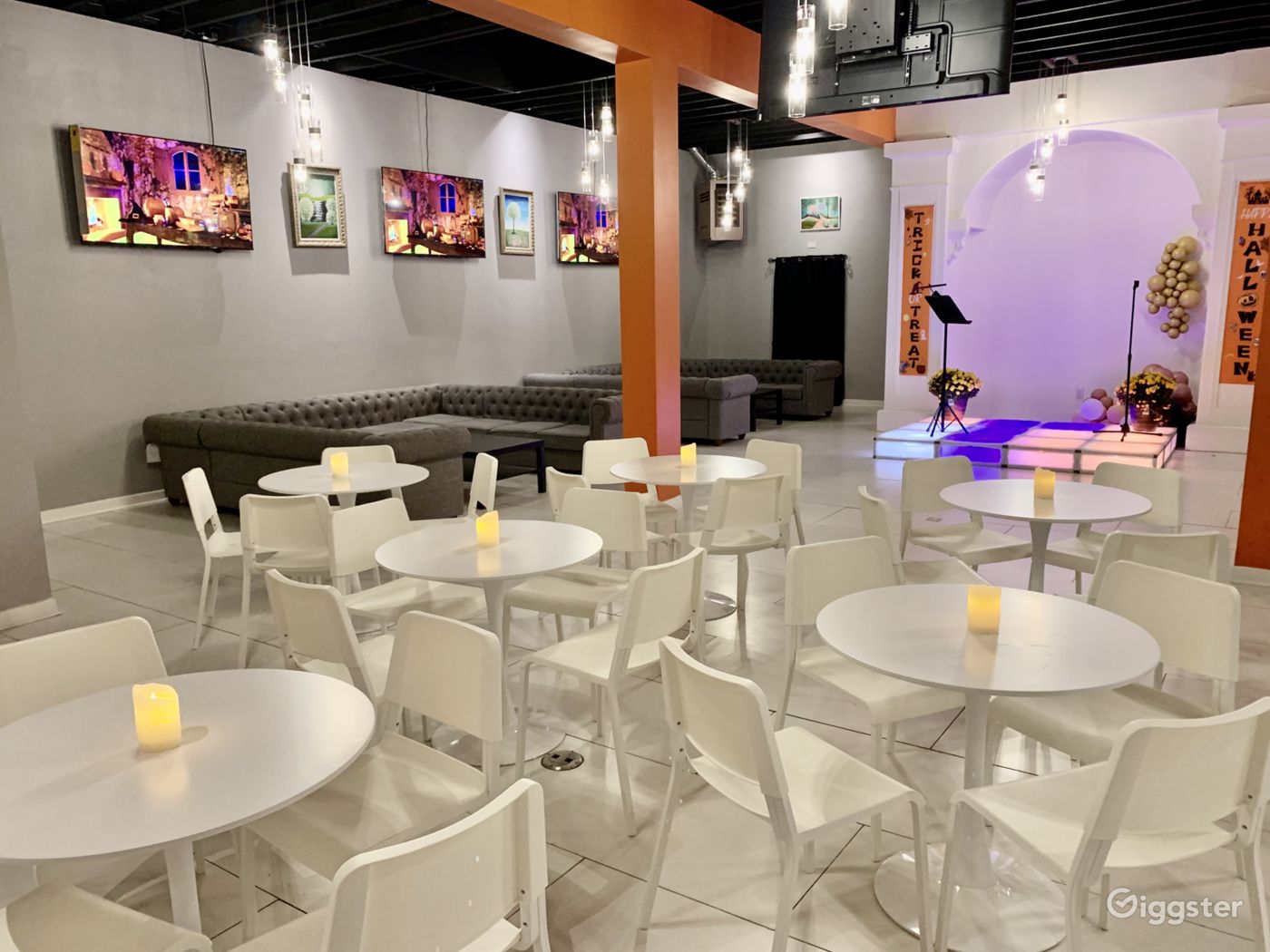 Lounge with Smart Stage, Back Terrace + Parking | Rent this location on ...