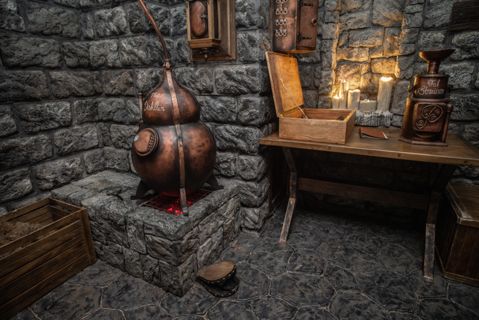 Ornate perfumery Victorian steampunk dungeon | Rent this location on ...