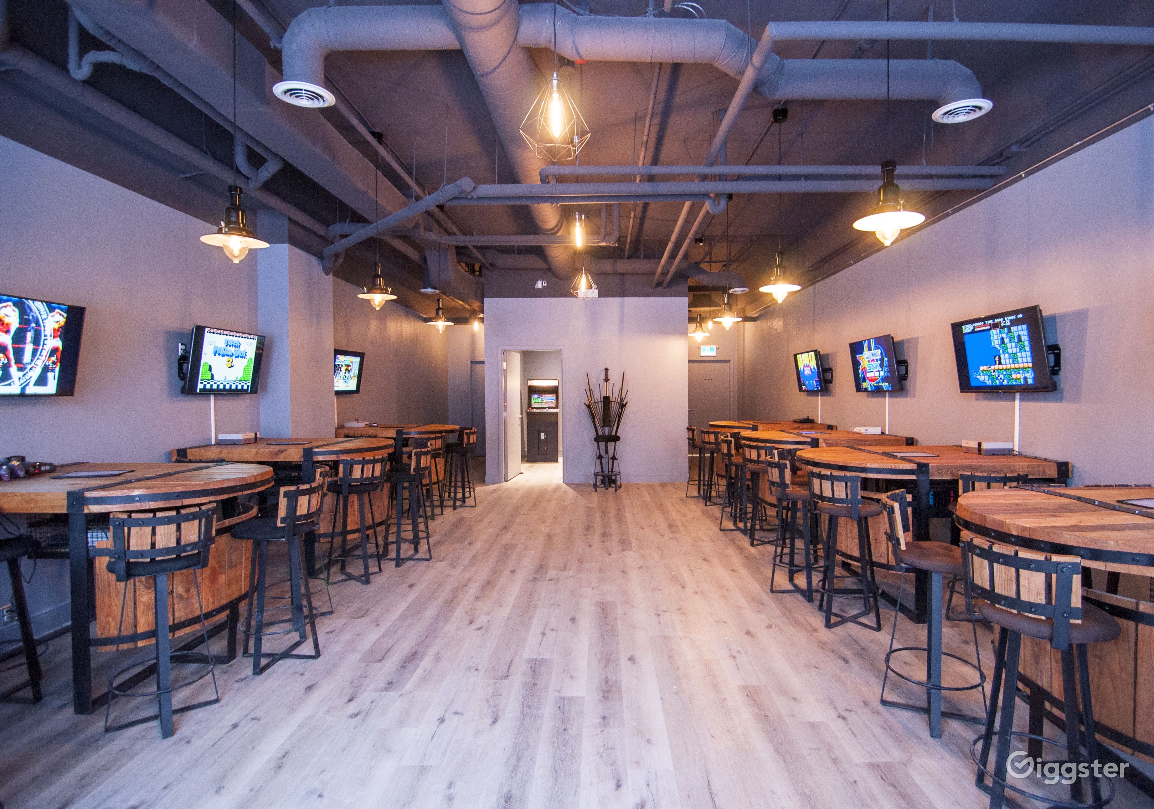 Rustic Video Game Arcade Event Space | Rent this location on Giggster