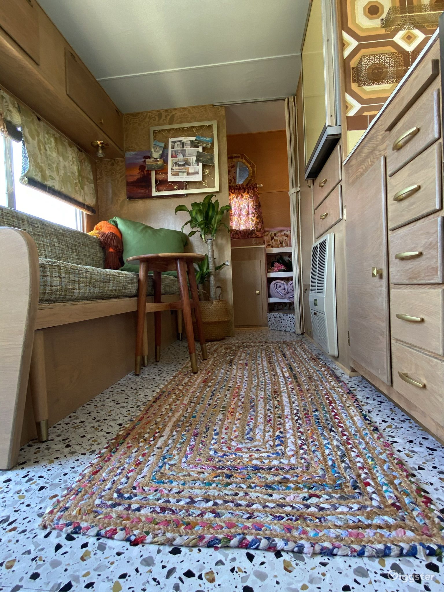 1963 Restored, Groovy Camper Trailer | Rent this location on Giggster