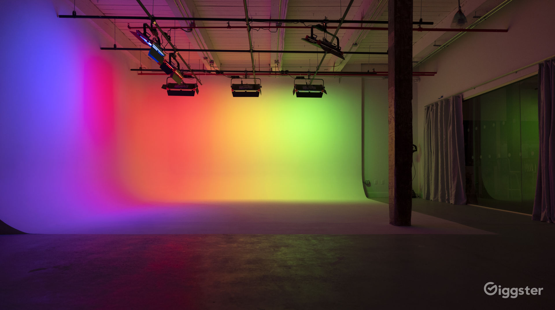 2-Wall White Cyc w/ LED RGB Lights I STUDIO B | Rent this location on ...