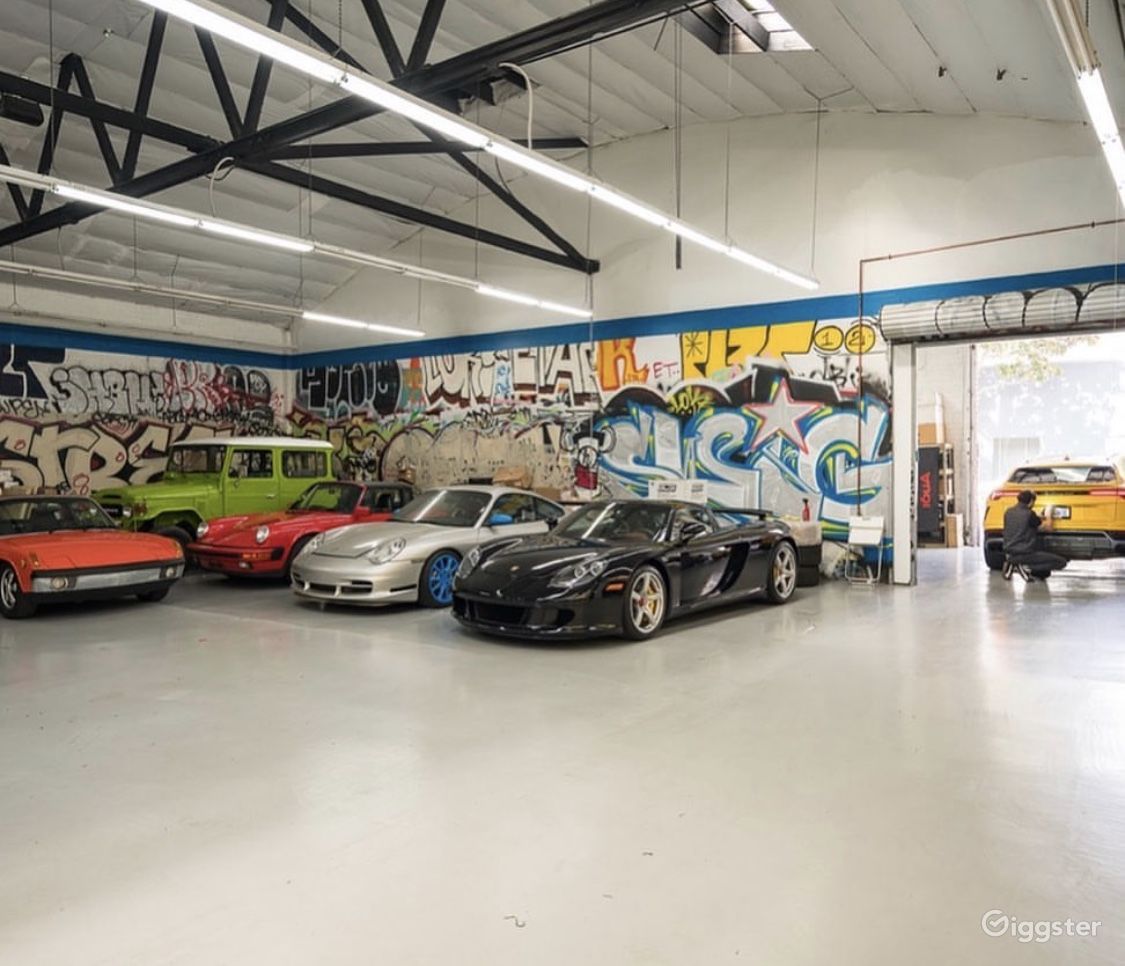 Graffiti Exotic Car warehouse | Rent this location on Giggster