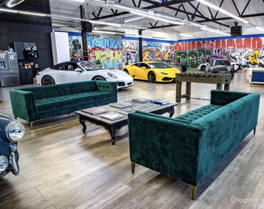 Graffiti Exotic Car warehouse | Rent this location on Giggster