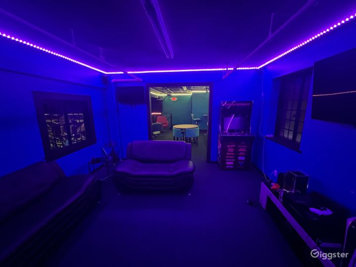 Exclusive loft in gaming lounge | Rent this location on Giggster