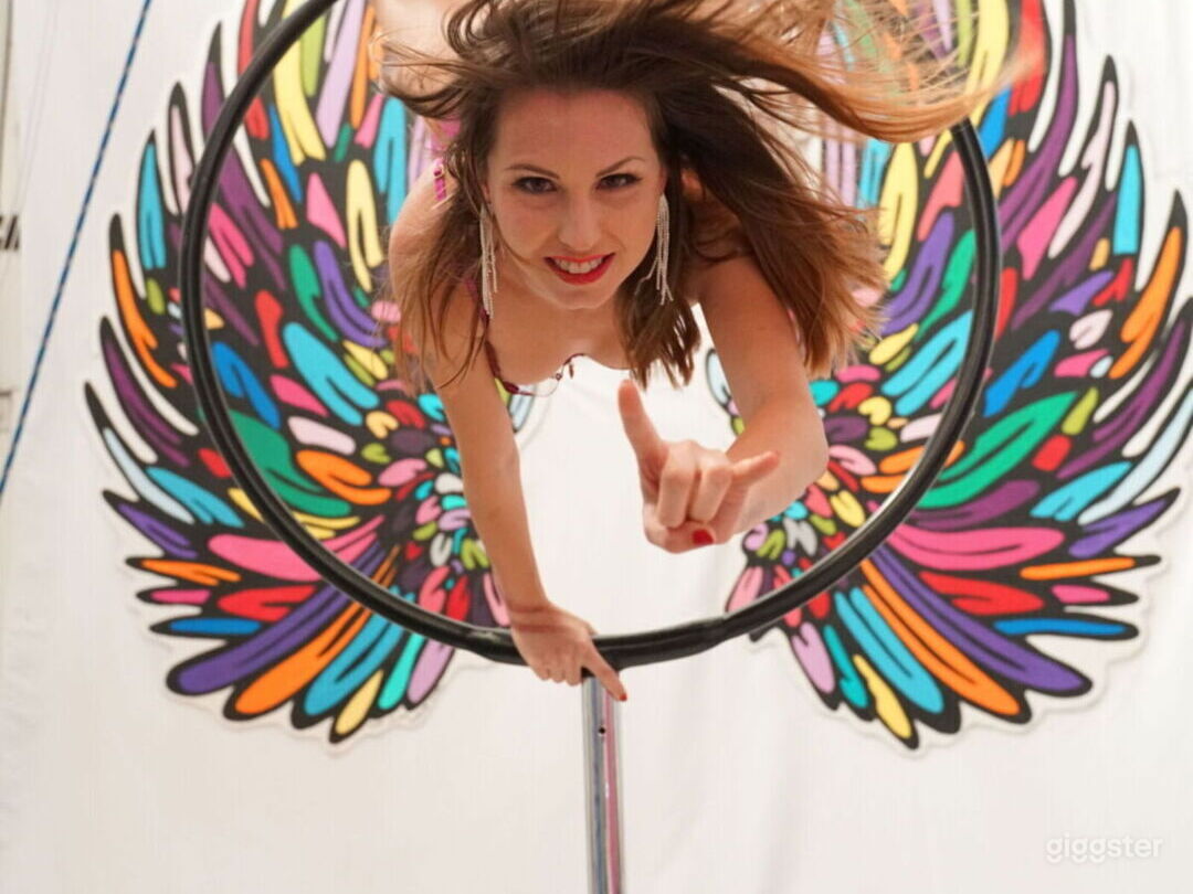 Colorful Wings & Lollipop Lyra/ Aerial Hoop/ Pole/ Rigging | Rent this ...