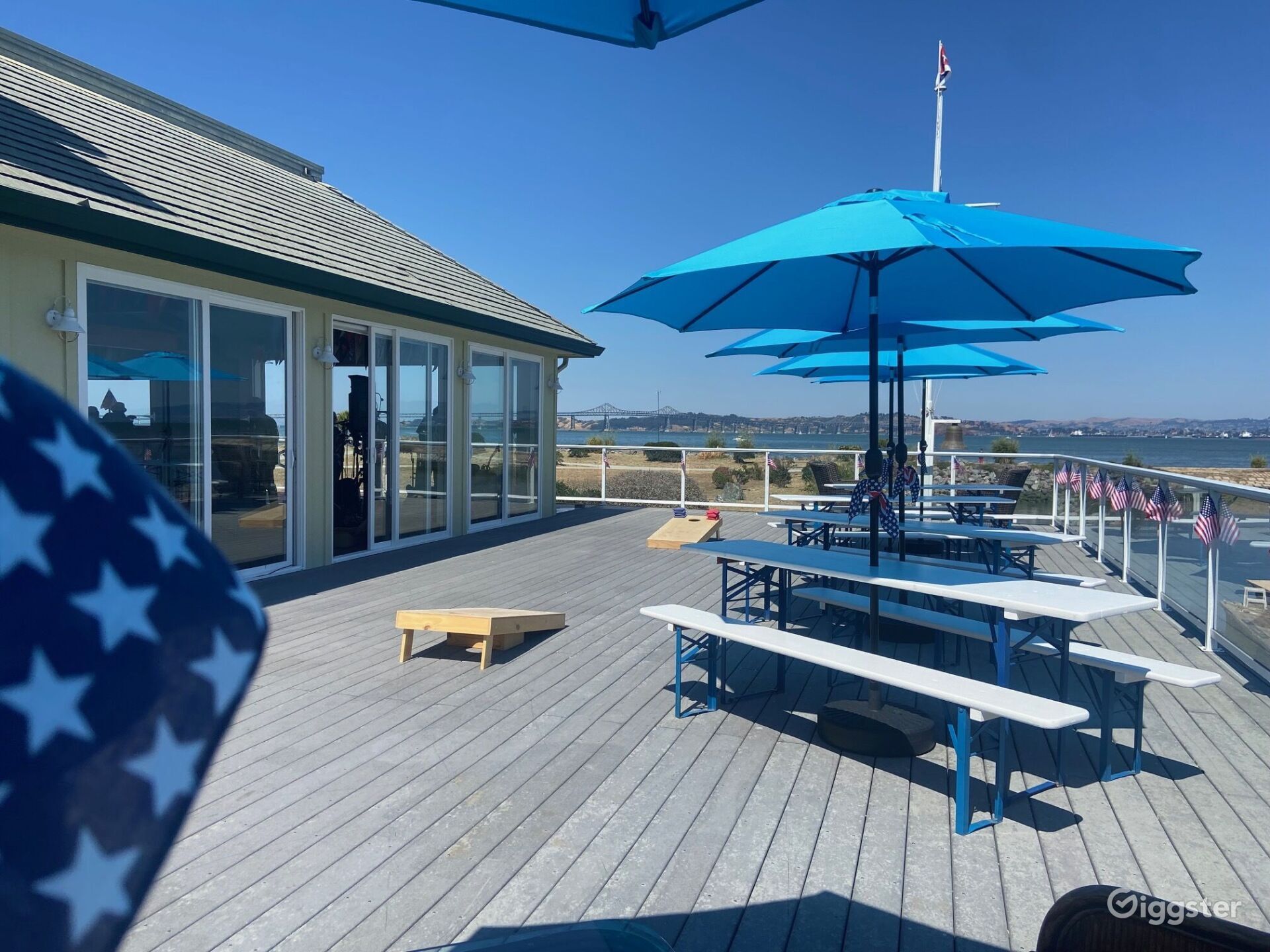 Stunning Waterfront Clubhouse on the Bay | Rent this location on Giggster