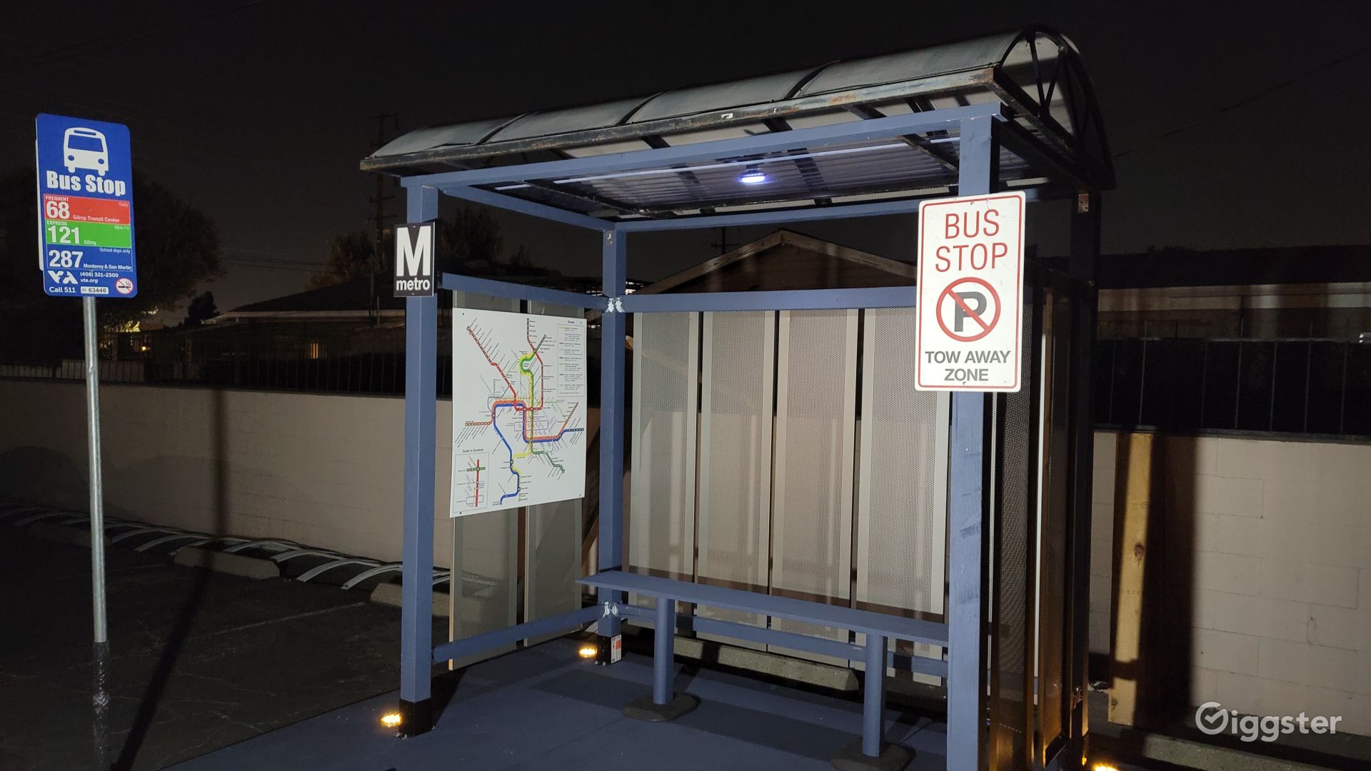 Bus stop with lot of props | Rent this location on Giggster