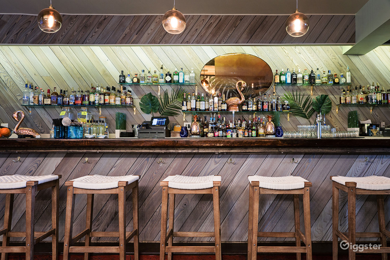 Tropically inspired bar with swings & tulum vibes | Rent this location ...