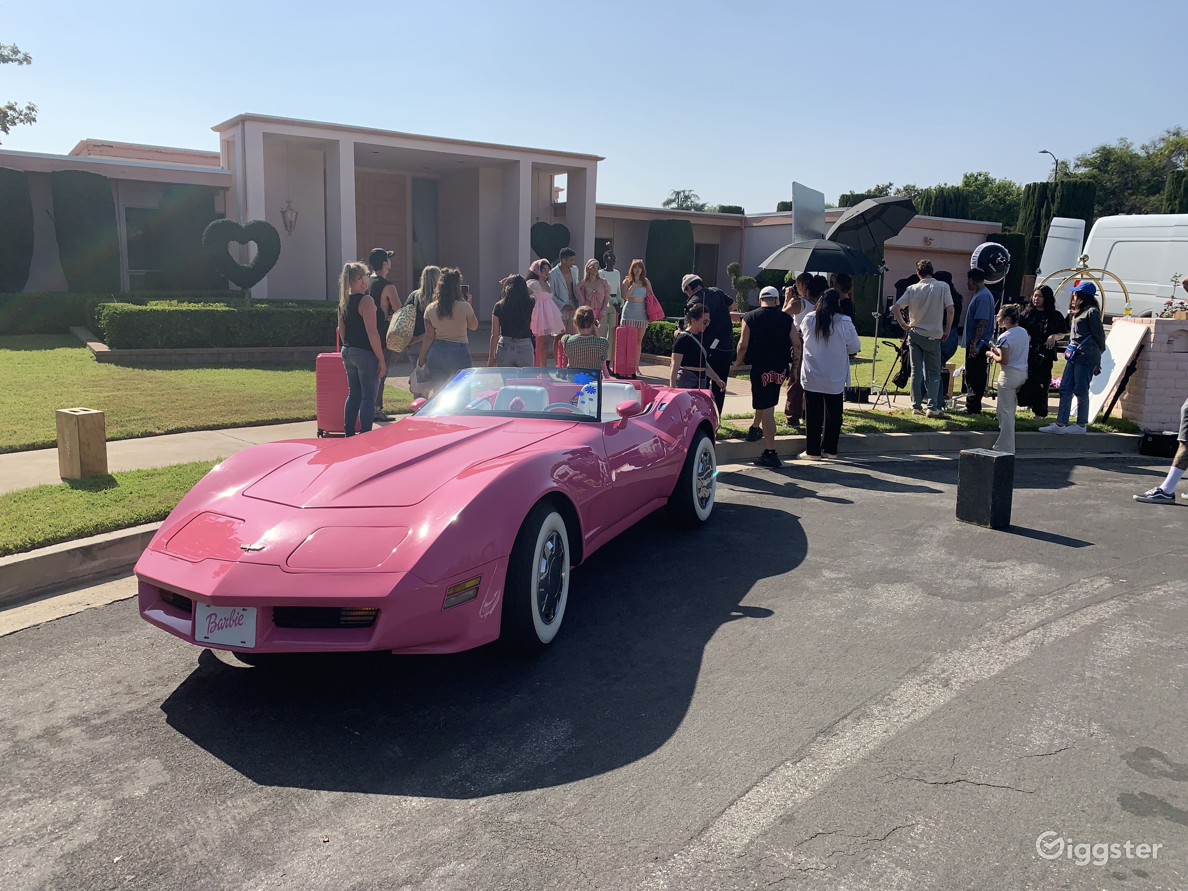 Pink Barbie Corvette | Rent this location on Giggster