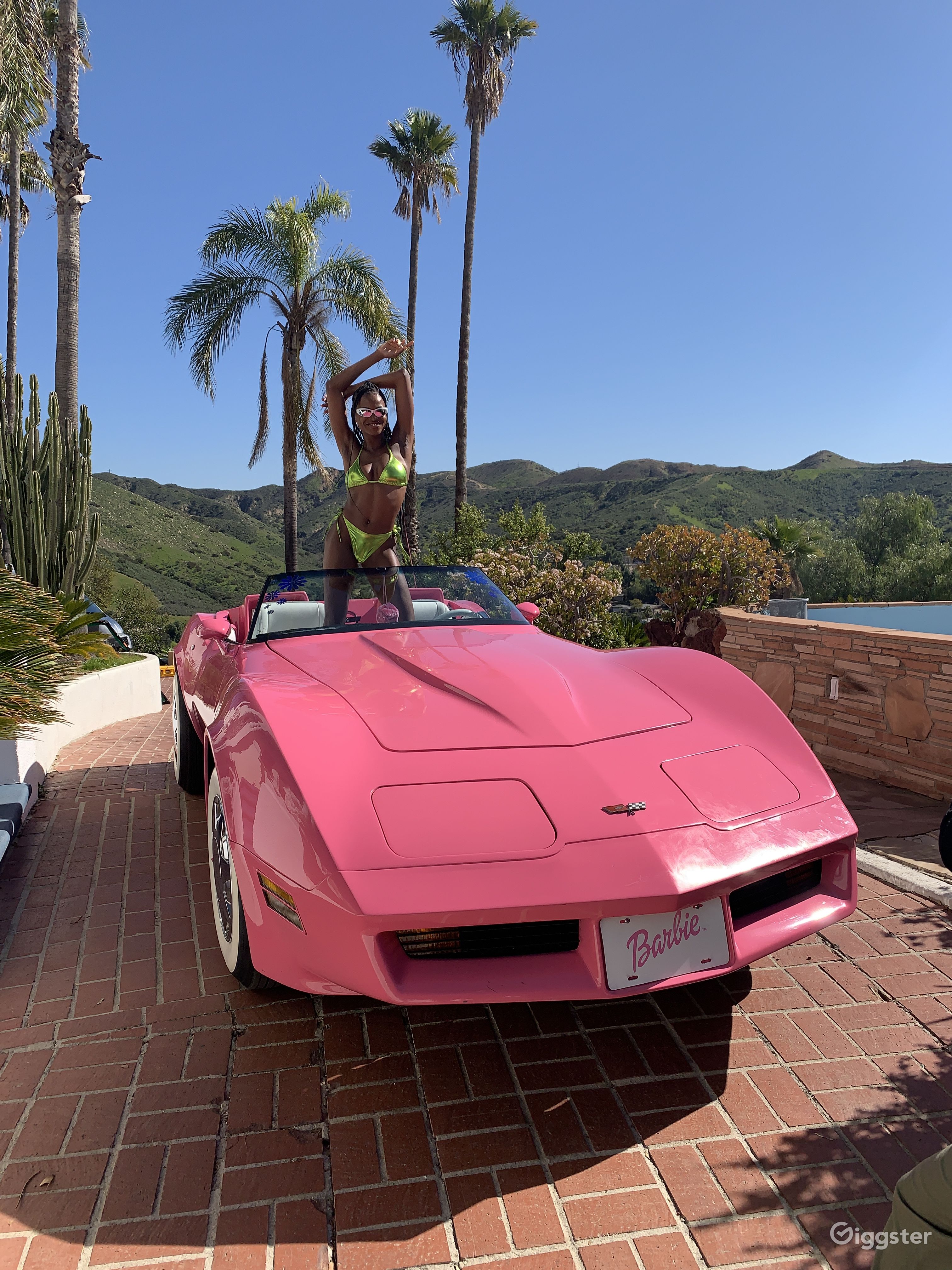 Pink Barbie Corvette | Rent this location on Giggster