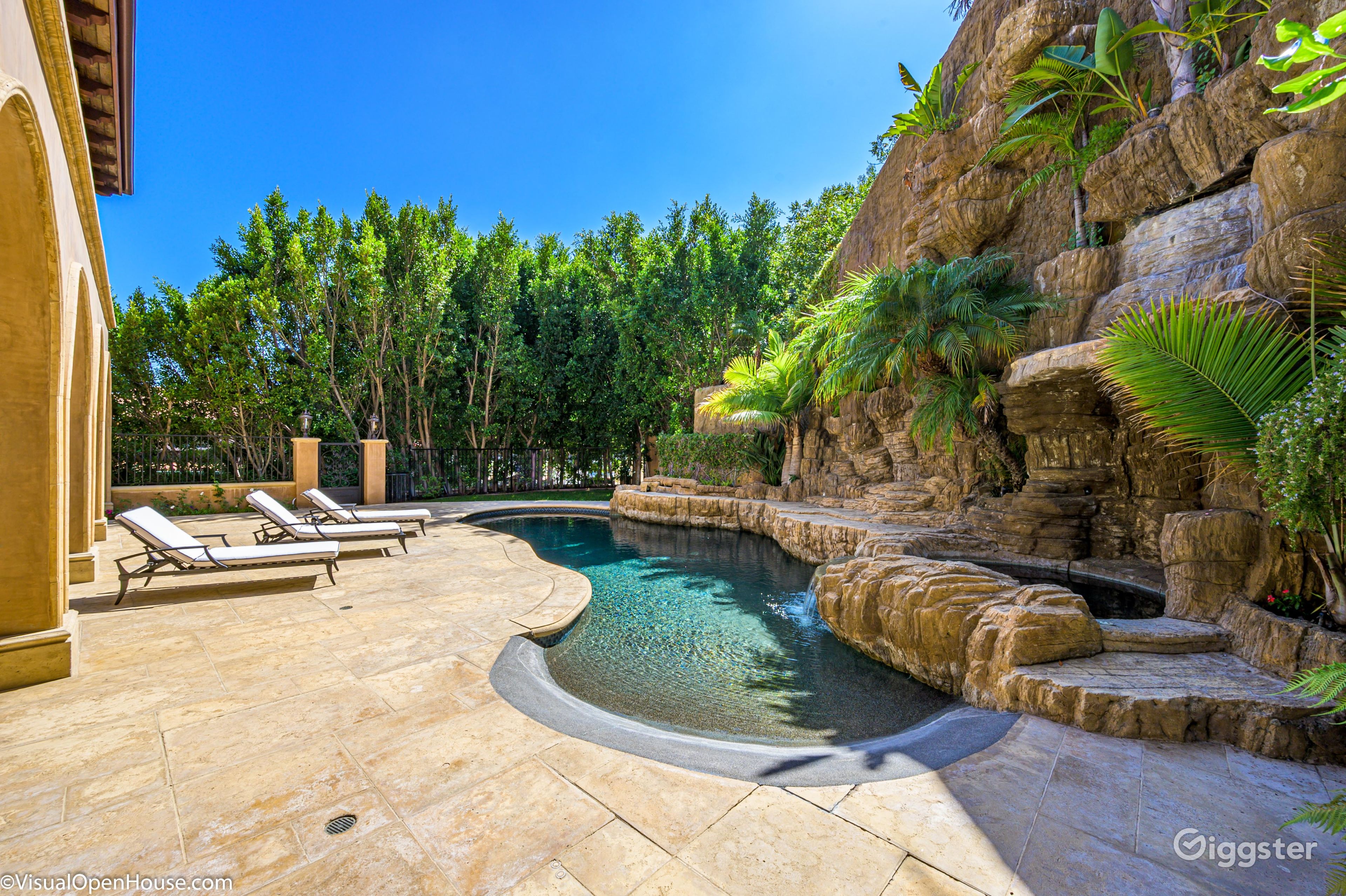 Gated Perfect Villa W/ Waterfall | Rent this location on Giggster